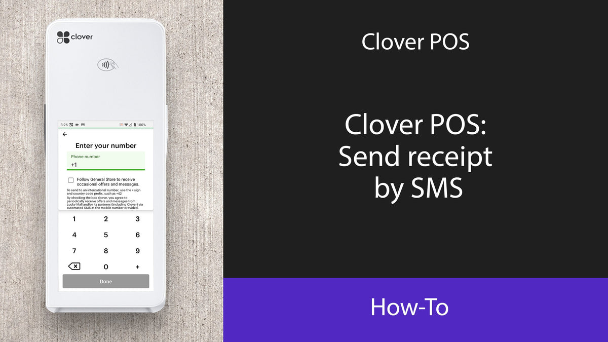 Clover POS: Send receipt by SMS – PayPlaxe
