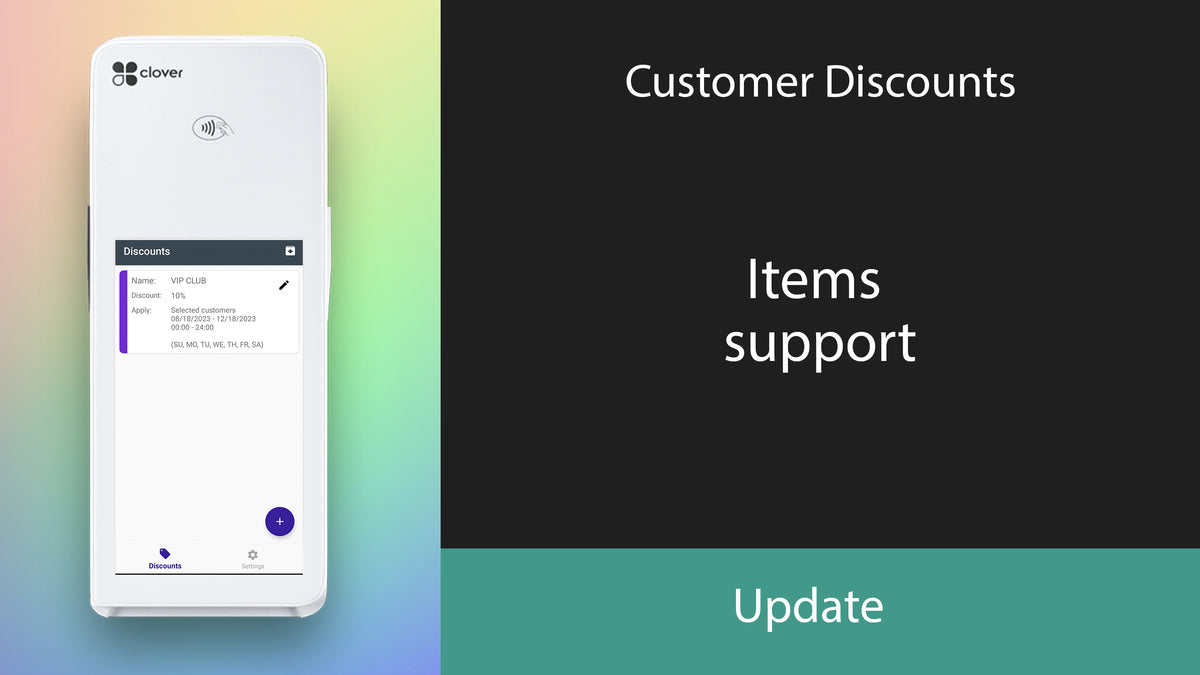 Customer Discounts: Items support – PayPlaxe
