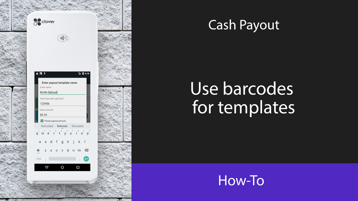 Cash Payout: Use barcodes for templates – PayPlaxe