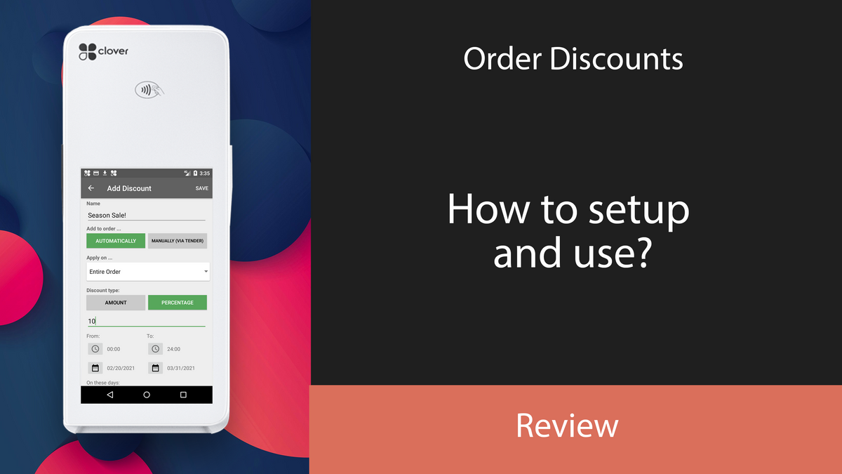 Order Discounts for Clover POS (Feb 2021) – PayPlaxe