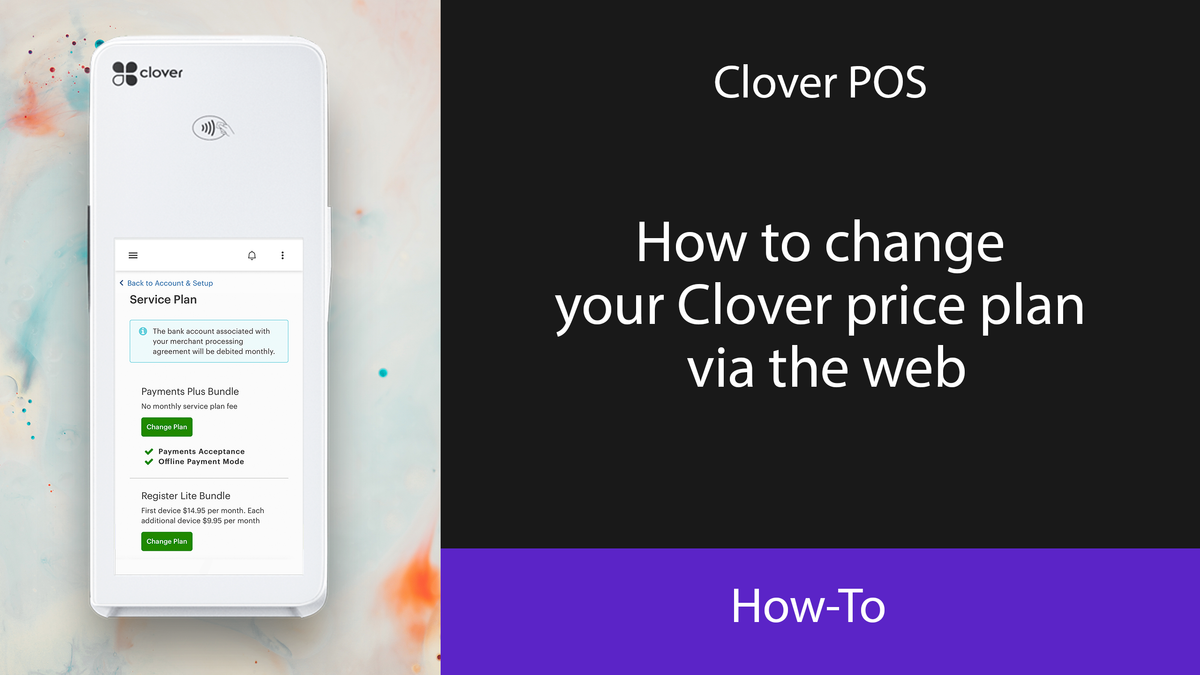 How to change your Clover price plan via the web – PayPlaxe